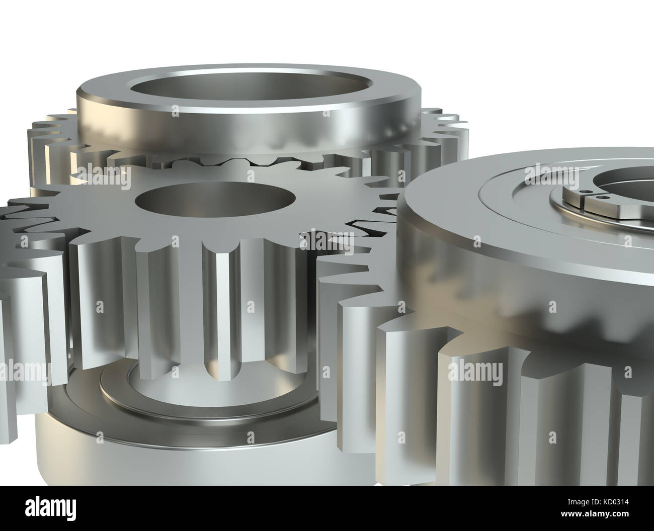 Cog gears mechanism concept. 3d illustration Stock Photo - Alamy