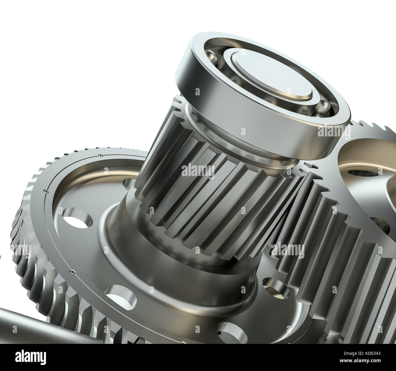 Cog gears mechanism concept. 3d illustration Stock Photo - Alamy