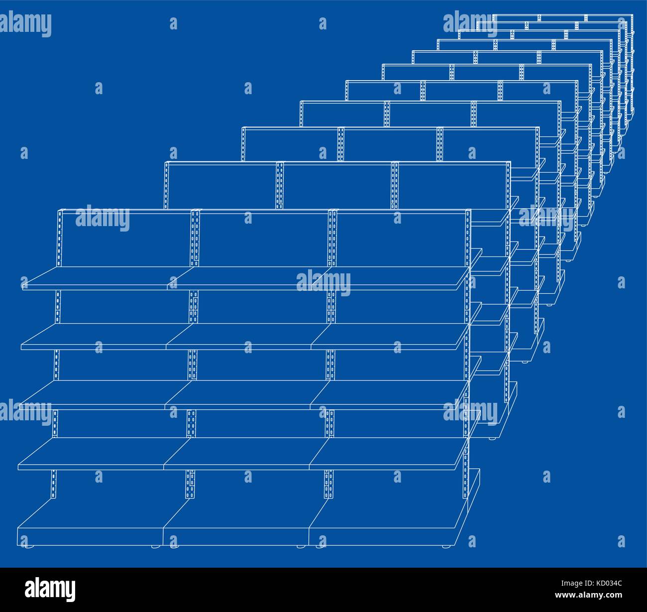 Racks with shelves sketch. Vector Stock Vector Image & Art - Alamy