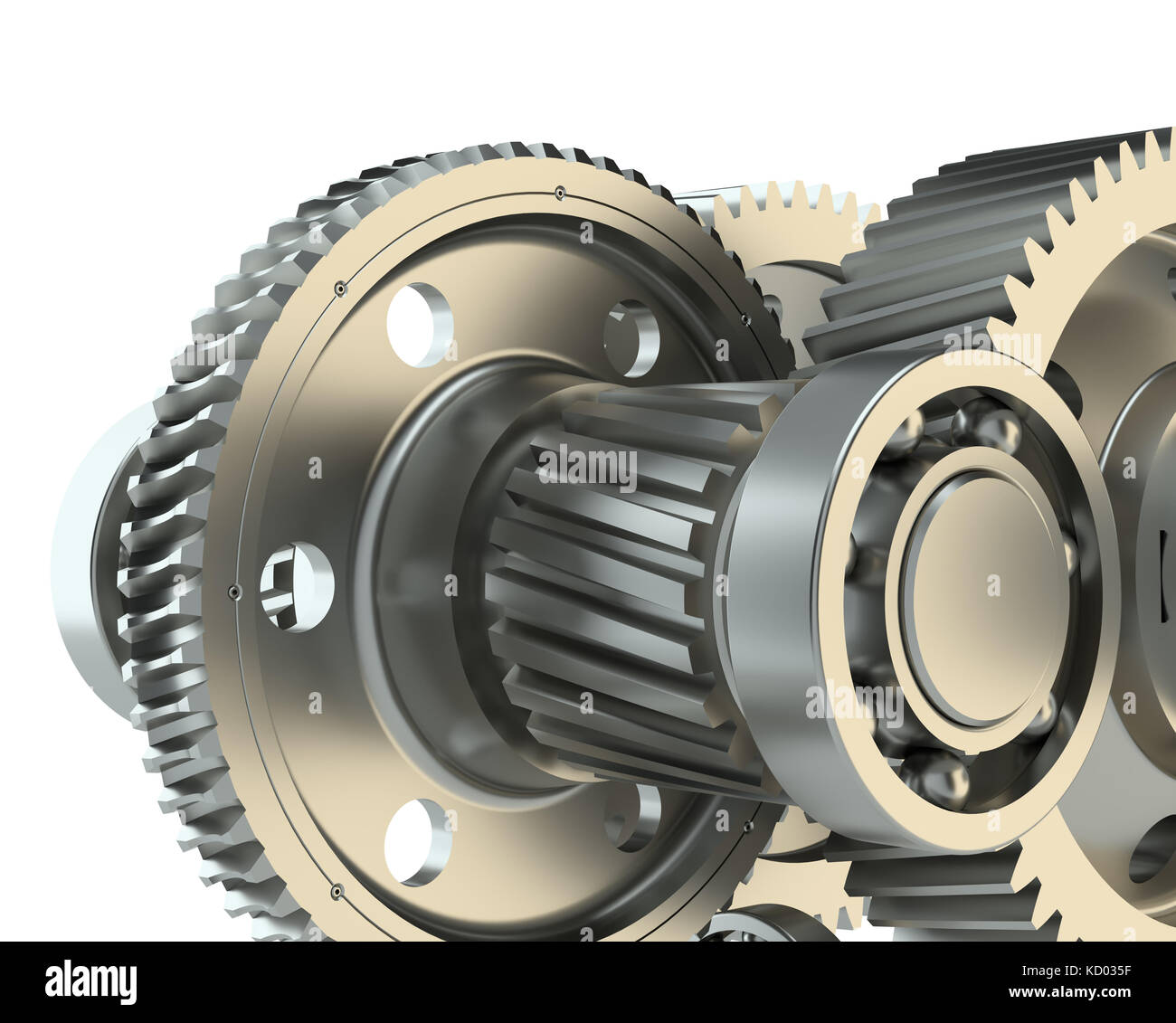 3d manufacturing: background of metal gears Stock Photo - Alamy