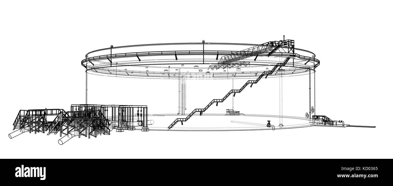 Oil storage tank. Vector Stock Vector Image & Art - Alamy