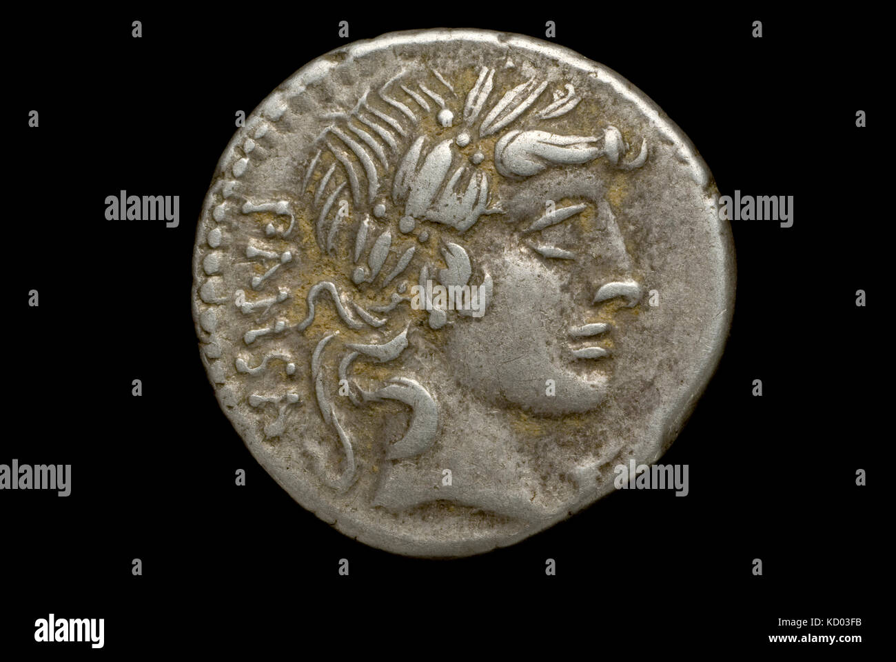 Apollo on Roman Coin Stock Photo - Alamy