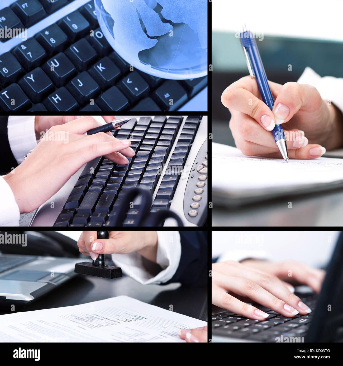 Business collage made of different business pictures Stock Photo - Alamy