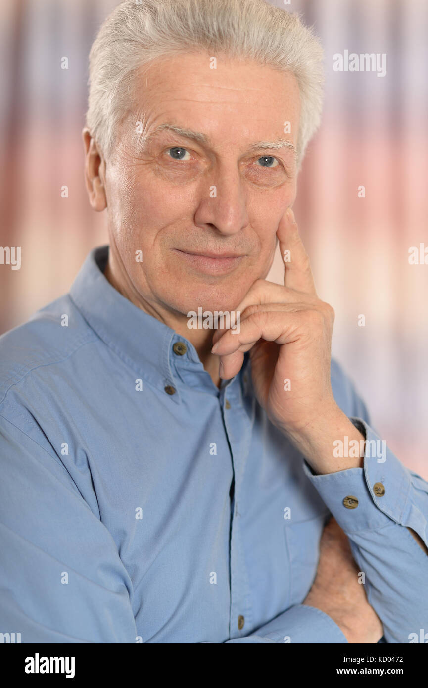 smiling senior man Stock Photo - Alamy