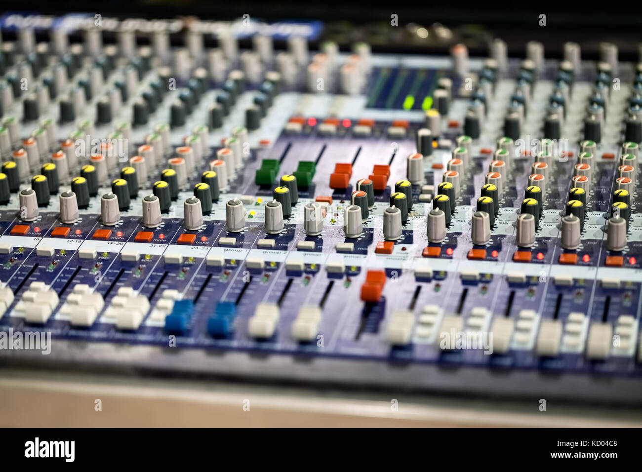 music mixer in studio close-up Stock Photo - Alamy