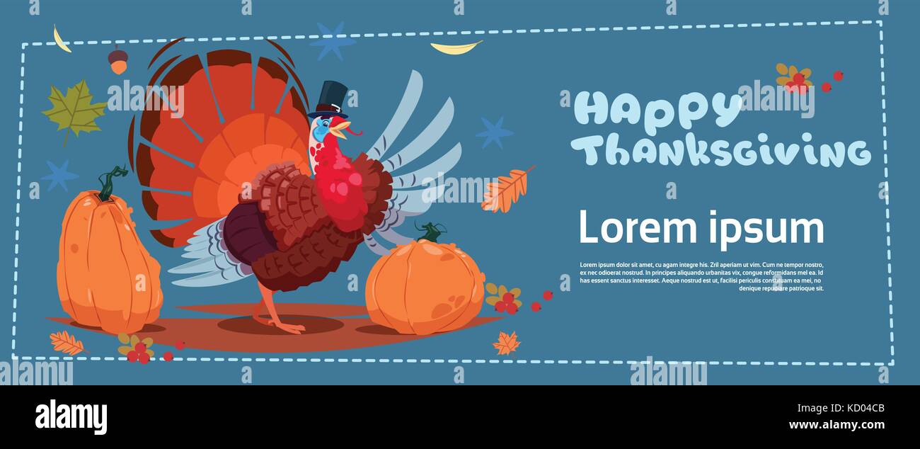 Happy Thanksgiving Day Autumn Traditional Harvest Holiday Greeting Card ...