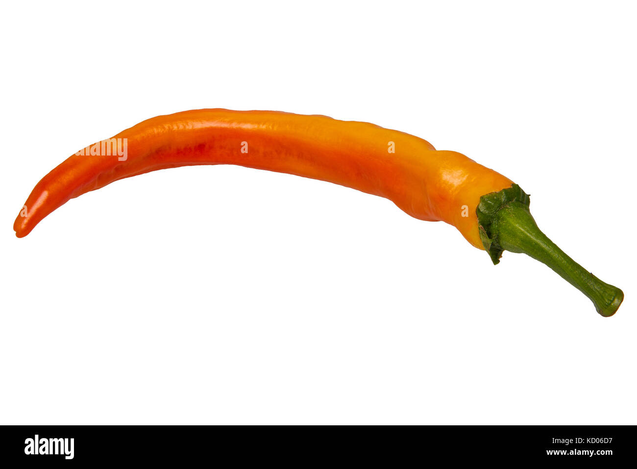 Orange paprika isolated on a white background Stock Photo - Alamy