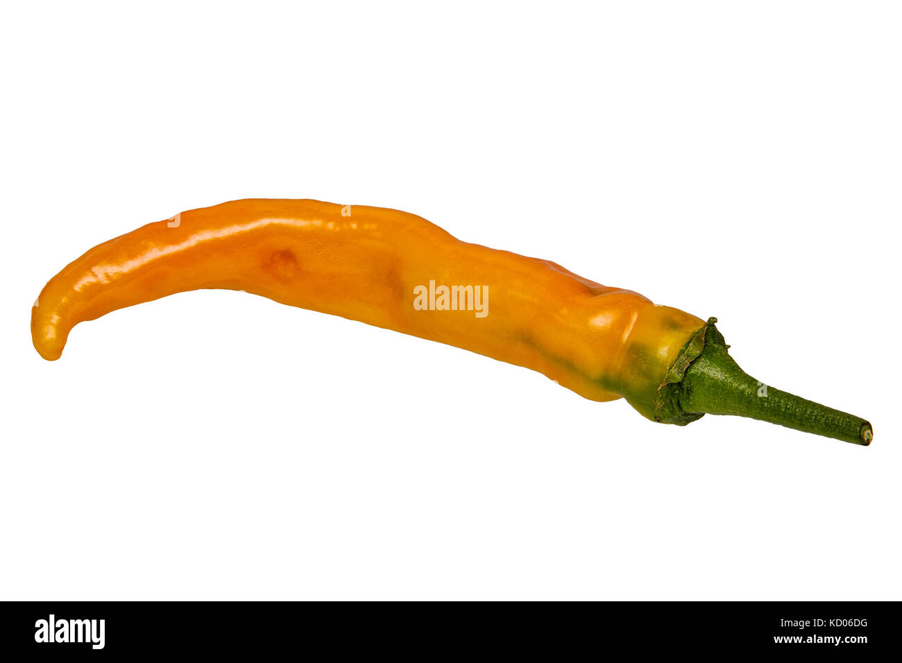 Orange paprika isolated on a white background Stock Photo - Alamy