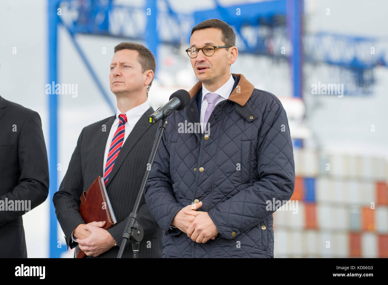 Cameron Thorpe President of the Management Board and Mateusz Morawiecki ...