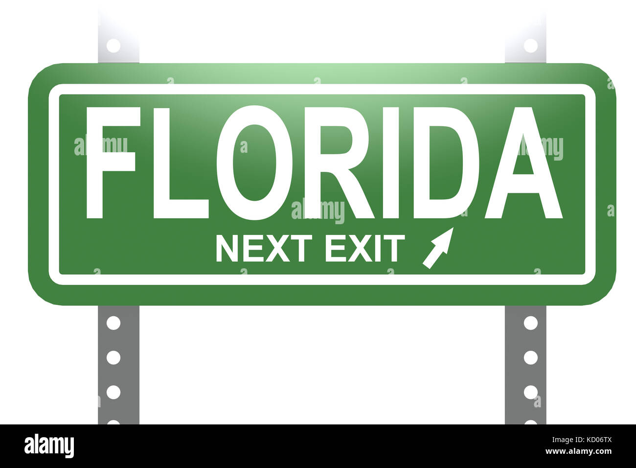 Florida green sign board isolated image with hi-res rendered artwork ...
