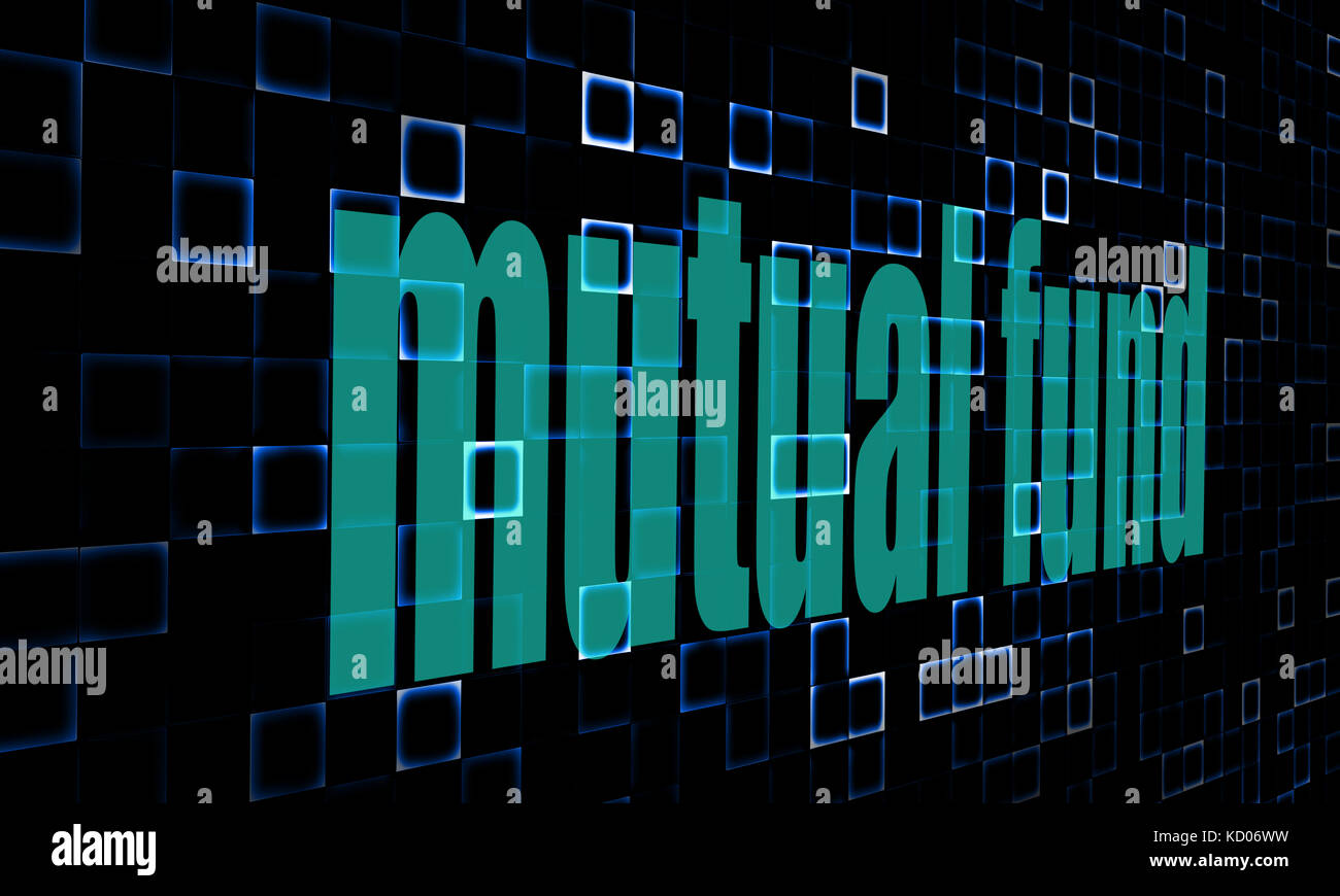 Pixelated words mutual fund on digital background image with hi-res ...