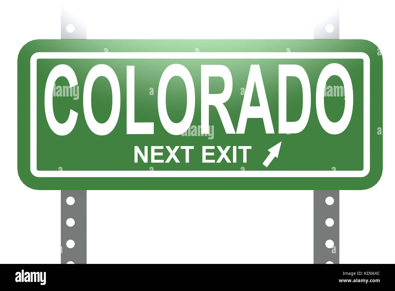 Colorado green sign board isolated image with hi-res rendered artwork ...