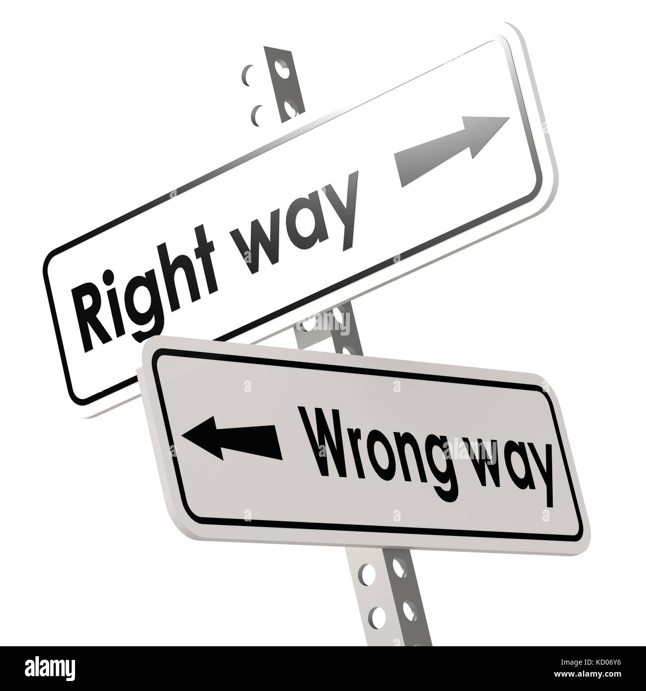 Wrong turn Cut Out Stock Images & Pictures - Alamy