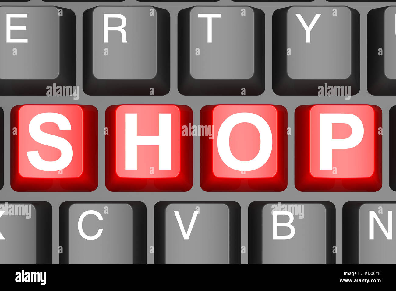 Shop word on computer keyboard image with hi-res rendered artwork that ...