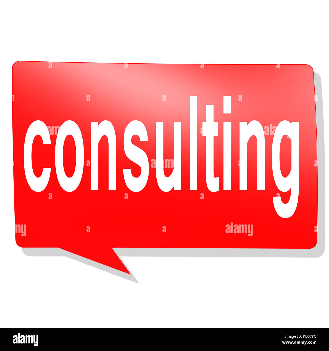 Consulting word on red speech bubble image with hi-res rendered artwork ...