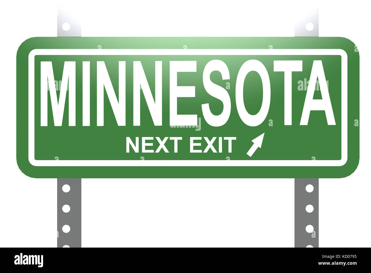 Minnesota green sign board isolated image with hi-res rendered artwork ...