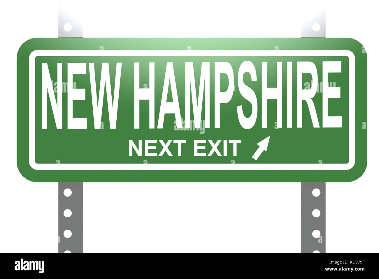 New Hampshire green sign board isolated image with hi-res rendered ...