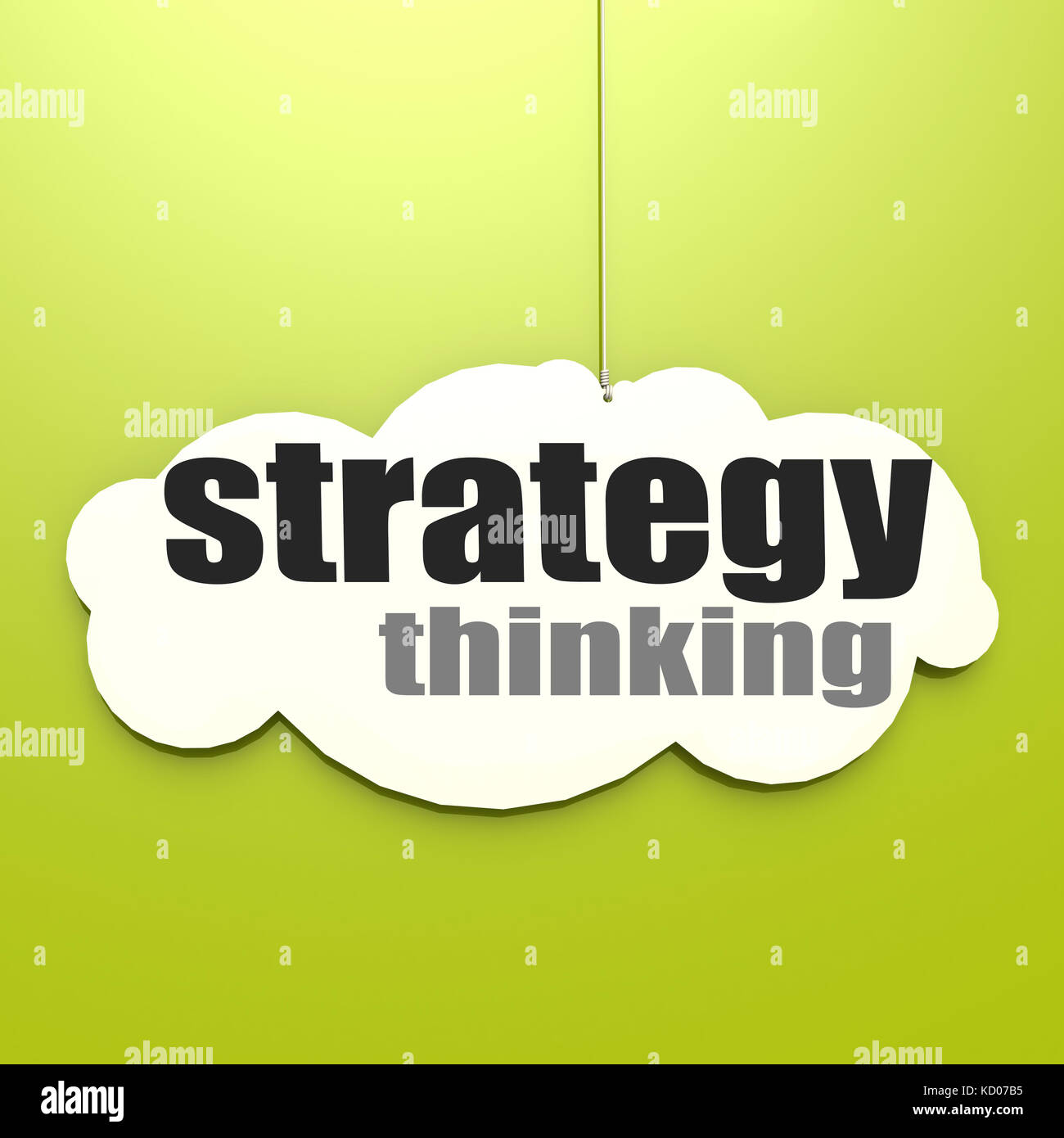 White cloud with strategy thinking image with hi-res rendered artwork ...