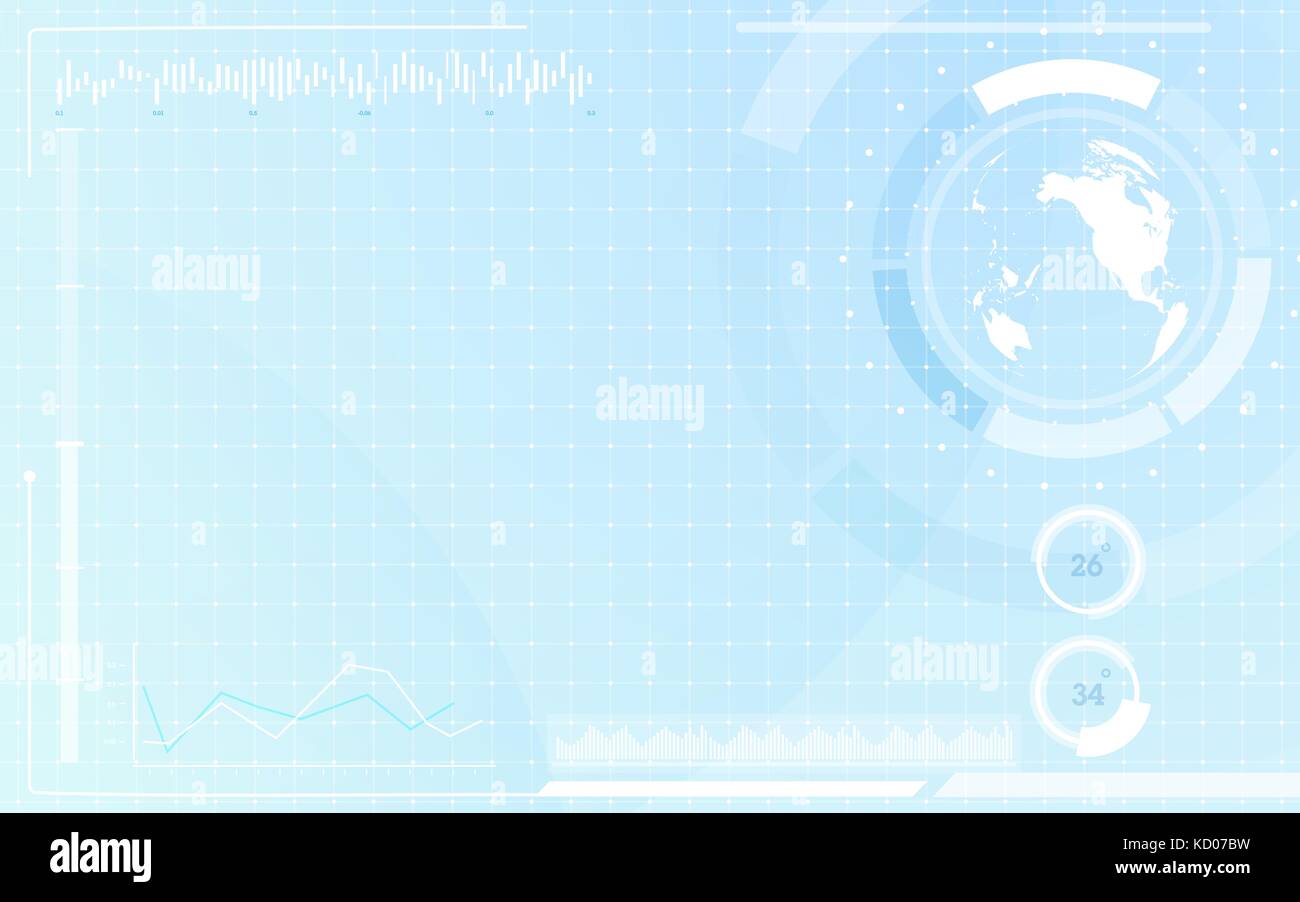 World map in circle interface virtual future with futuristic graphics ...