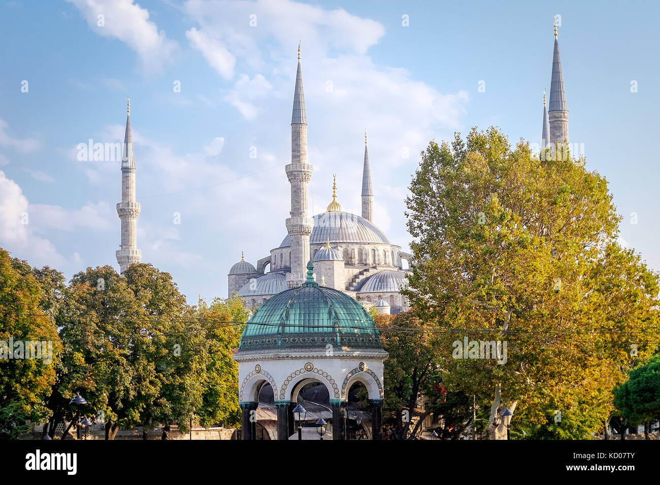 Istanbul, Turkey- September 21, 2017: Exterior of the Blue Mosque ...