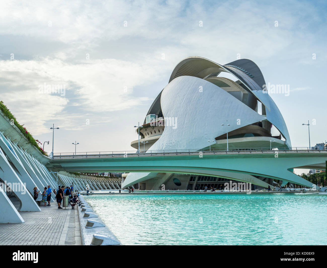 Palau de les Arts (Opera house and music venue) in the City of Arts and ...