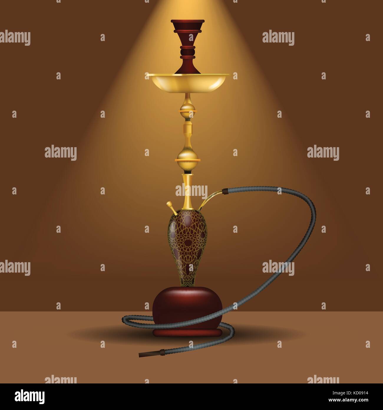 Realistic big hookah or nargile mock up. Vector Stock Vector Image ...