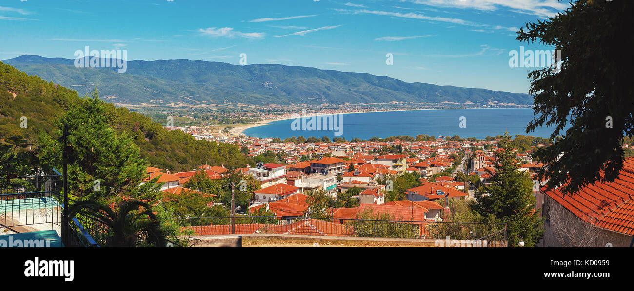 Landscape of Stavros town in Greece, summer season Stock Photo - Alamy