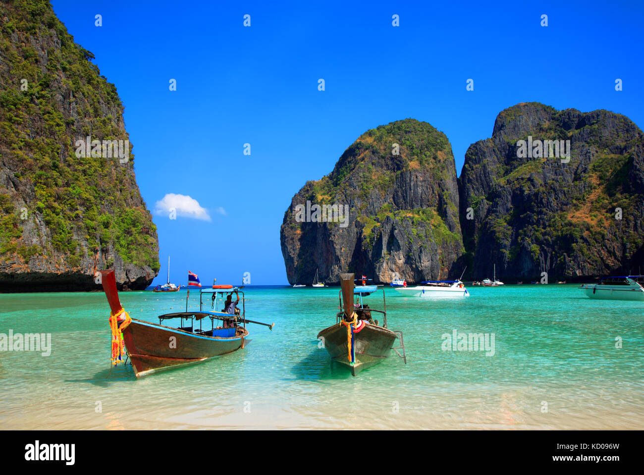 Maya Bay, Ko Phi Phi Leh Island, province Krabi, Andaman Sea, Thailand ...