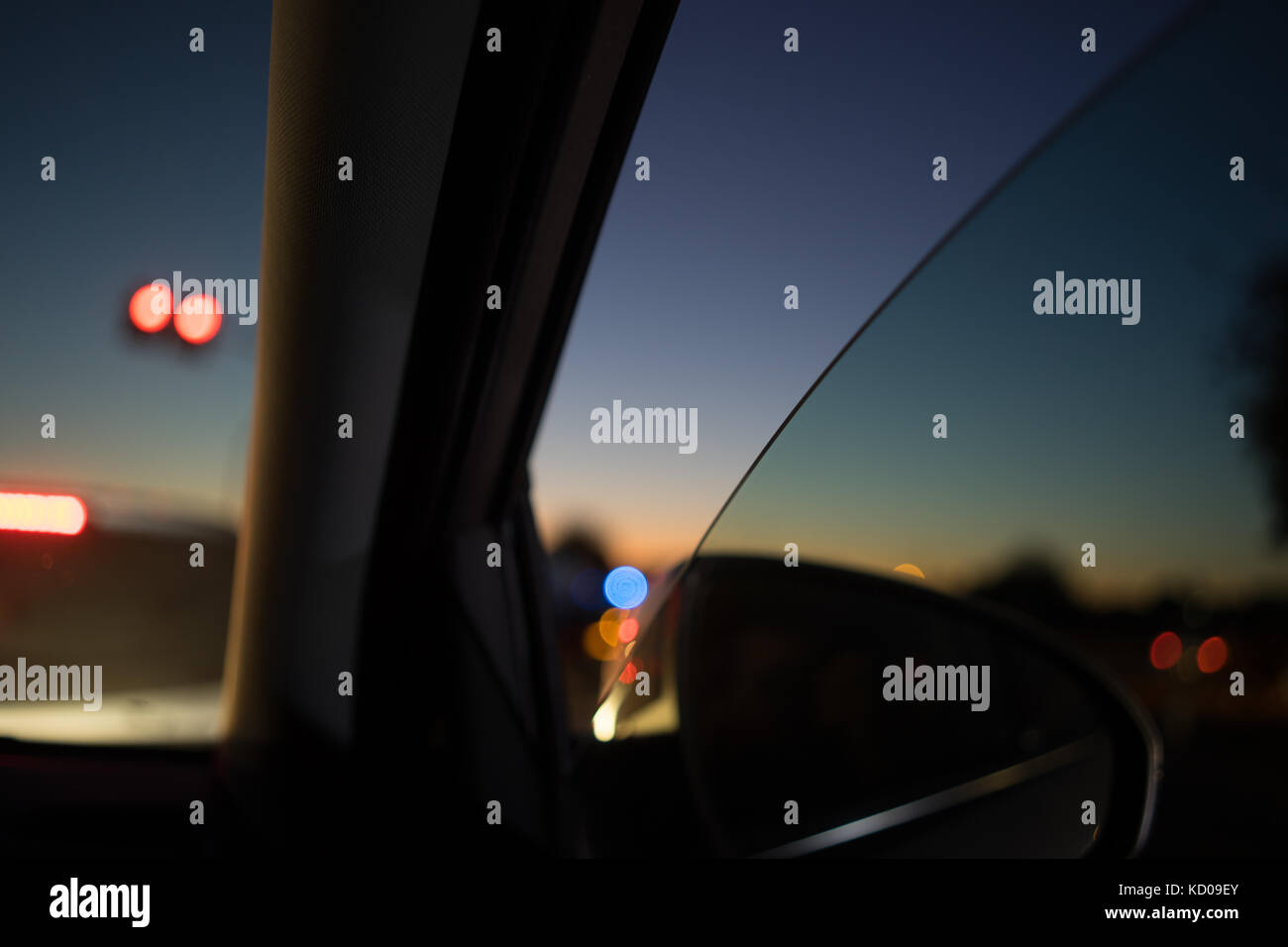 blurred night view from a car Stock Photo - Alamy