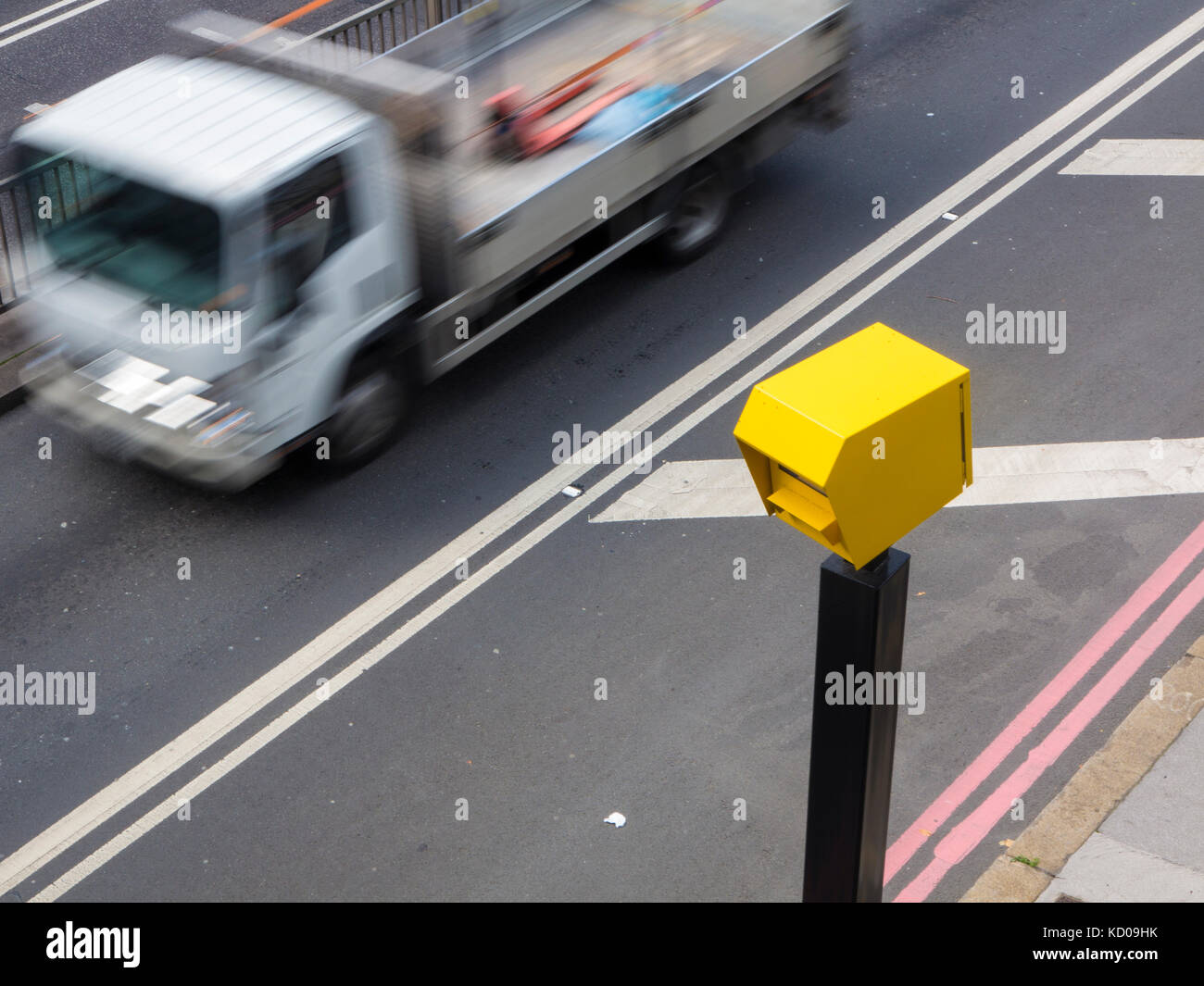 A car speeding through a speed trap in London Stock Photo - Alamy
