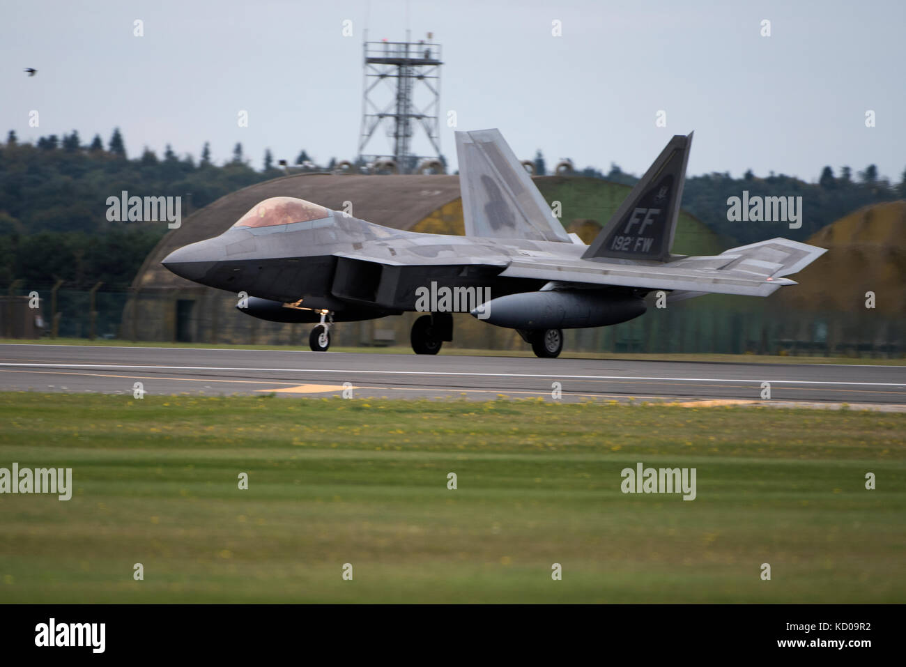 An F-22 Raptor from the 1st Fighter Wing, Joint Base Langley-Eustis ...