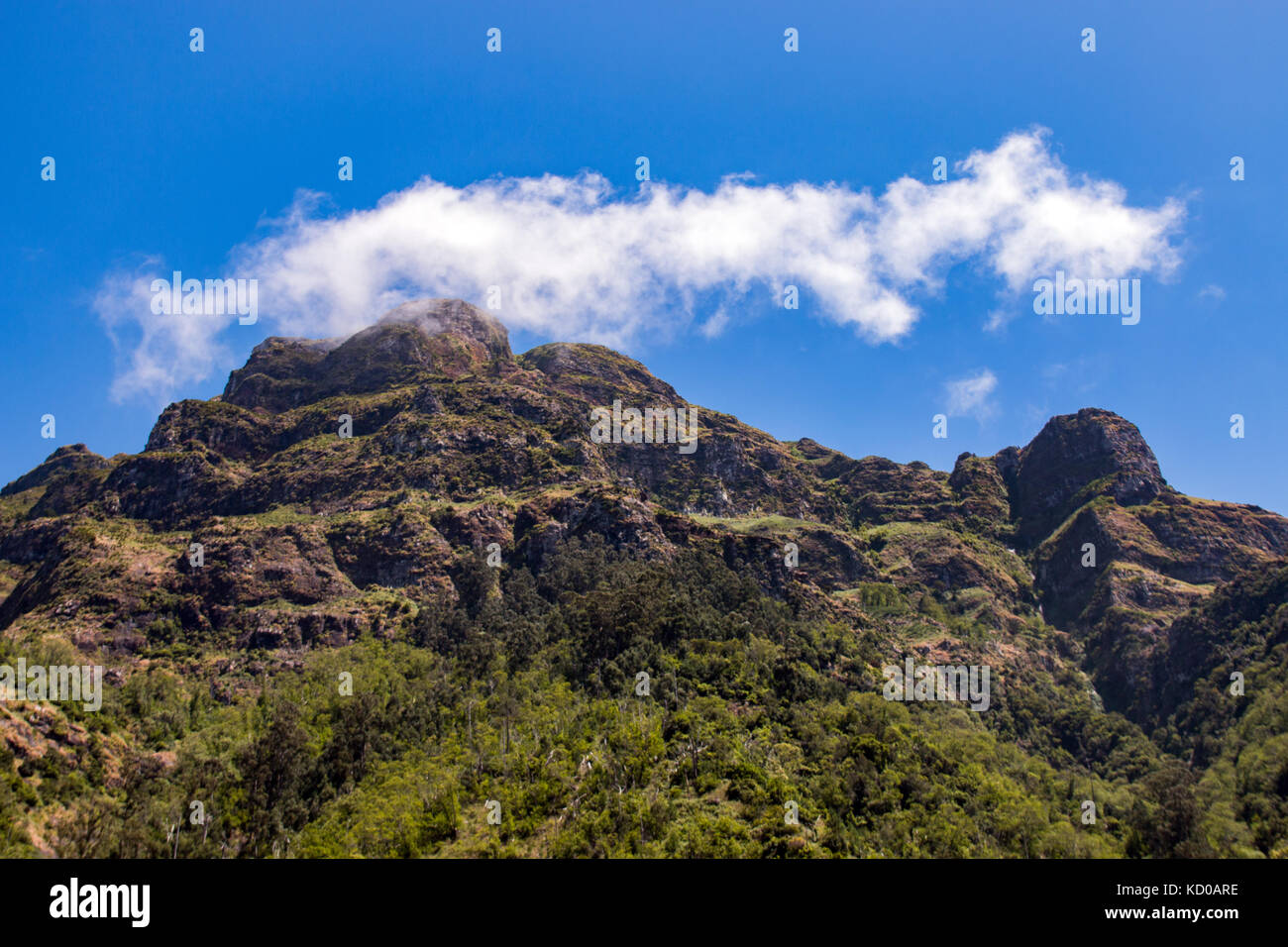 Wide view of the typical Mountain landscapes of Madeira Island ...