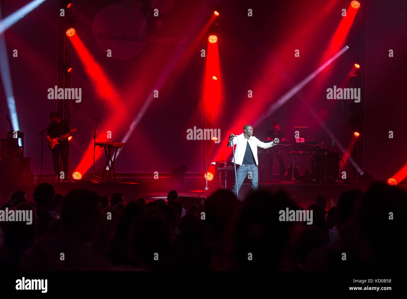 British singer Seal live in concert hall, Blue Balls Festival Lucerne ...
