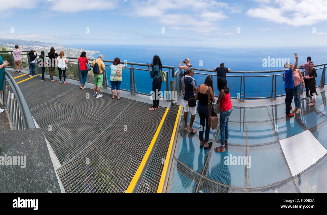 View of the famous Cabo Girao viewpoint in Madeira island, Portugal ...