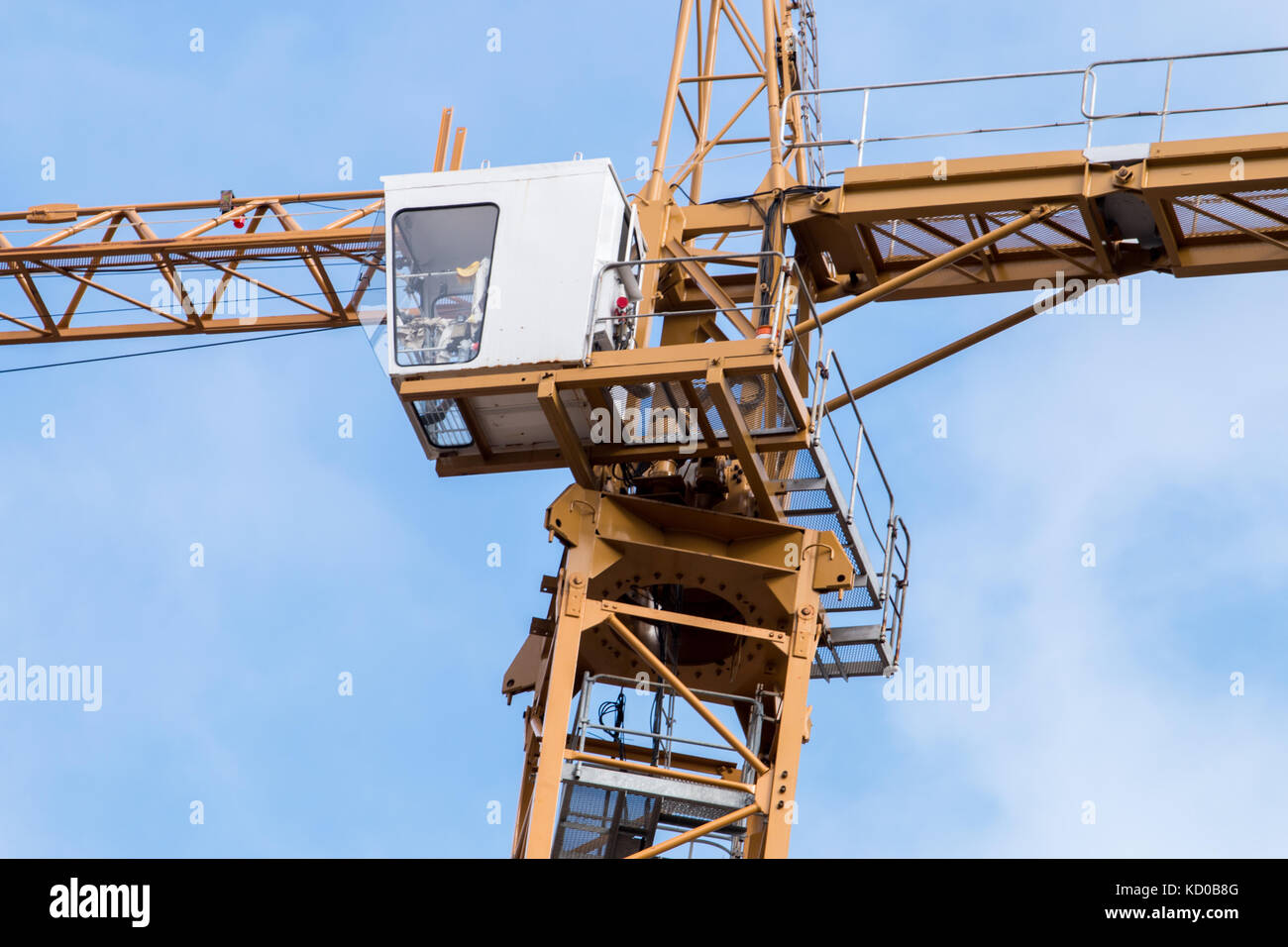 Close view details of a tall Building construction crane Stock Photo ...