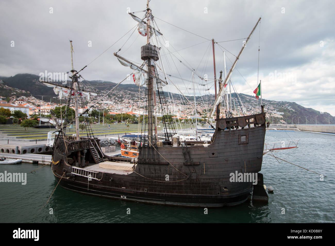 View of an amazing Replica of a Portuguese Caravel vessel, that ...