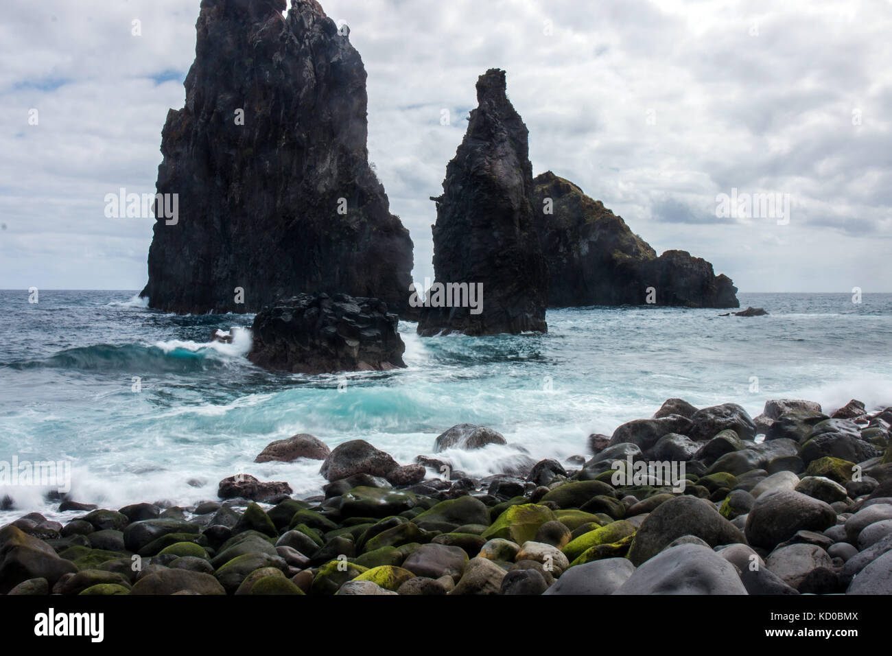 Volcanic rocky formations in Ribeira da Janela, Madeira Island ...