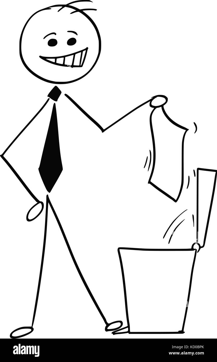 Cartoon Throwing Papers