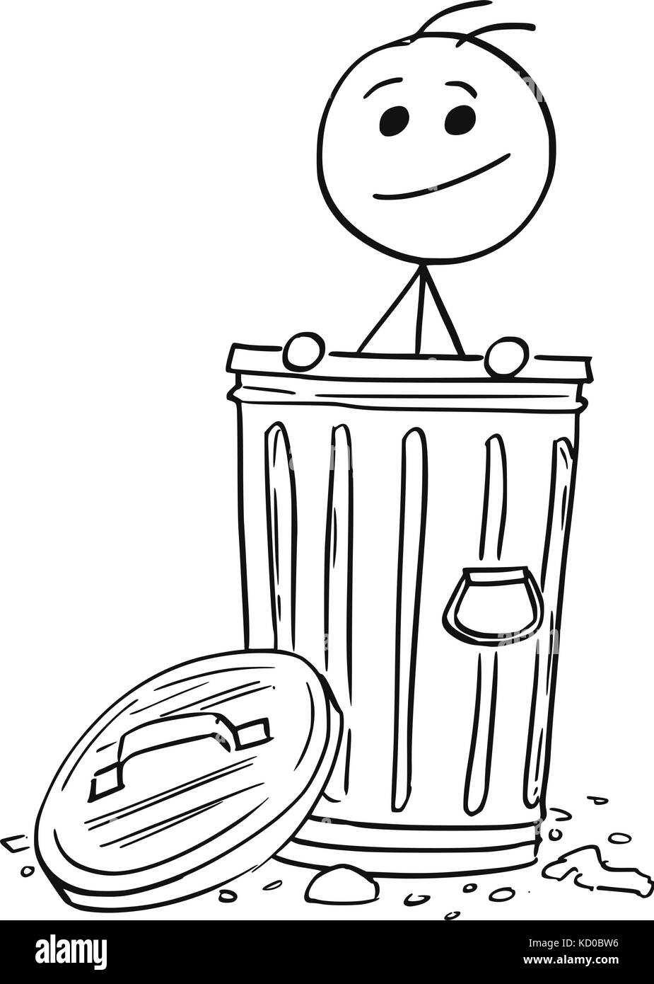 Cartoon dustbin hi-res stock photography and images - Alamy