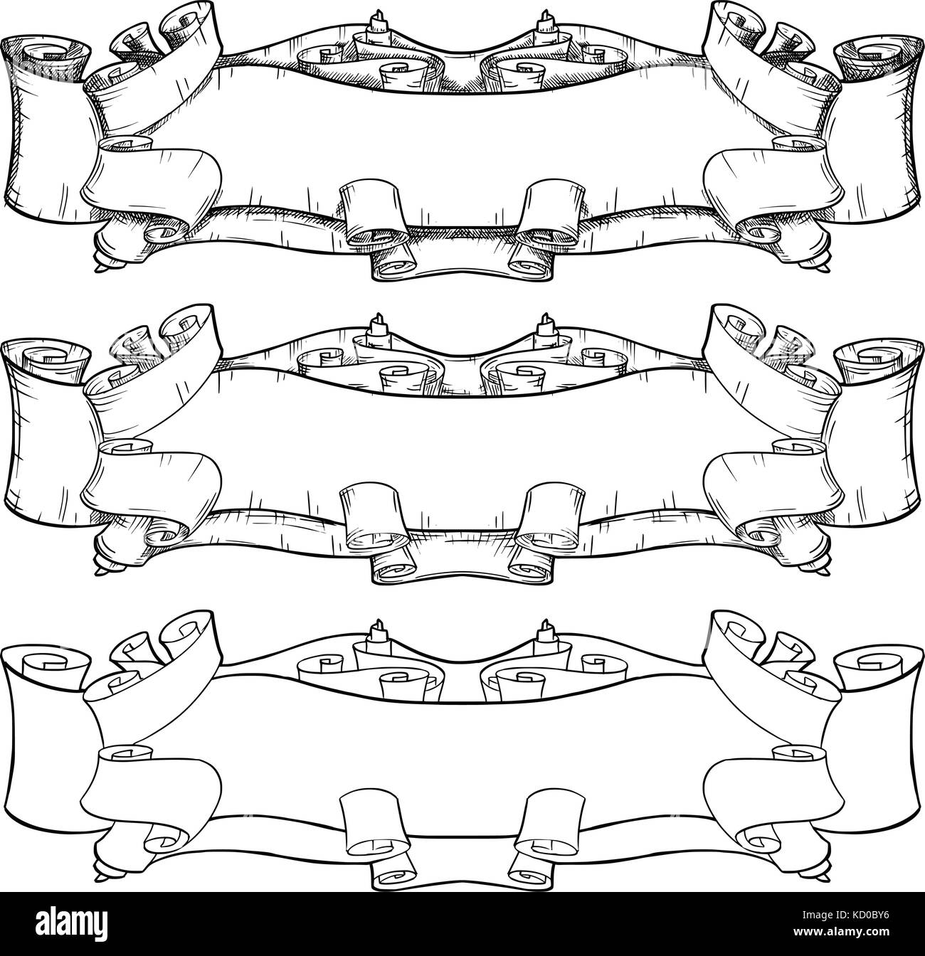 Artistic ornamental frame label design in three levels of details Stock ...
