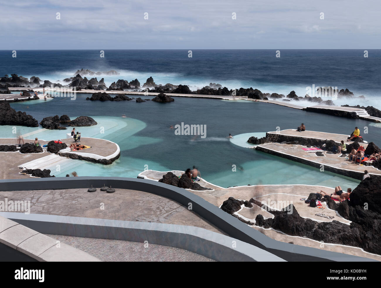 Porto Moniz natural volcanic water pools, located in Madeira island ...