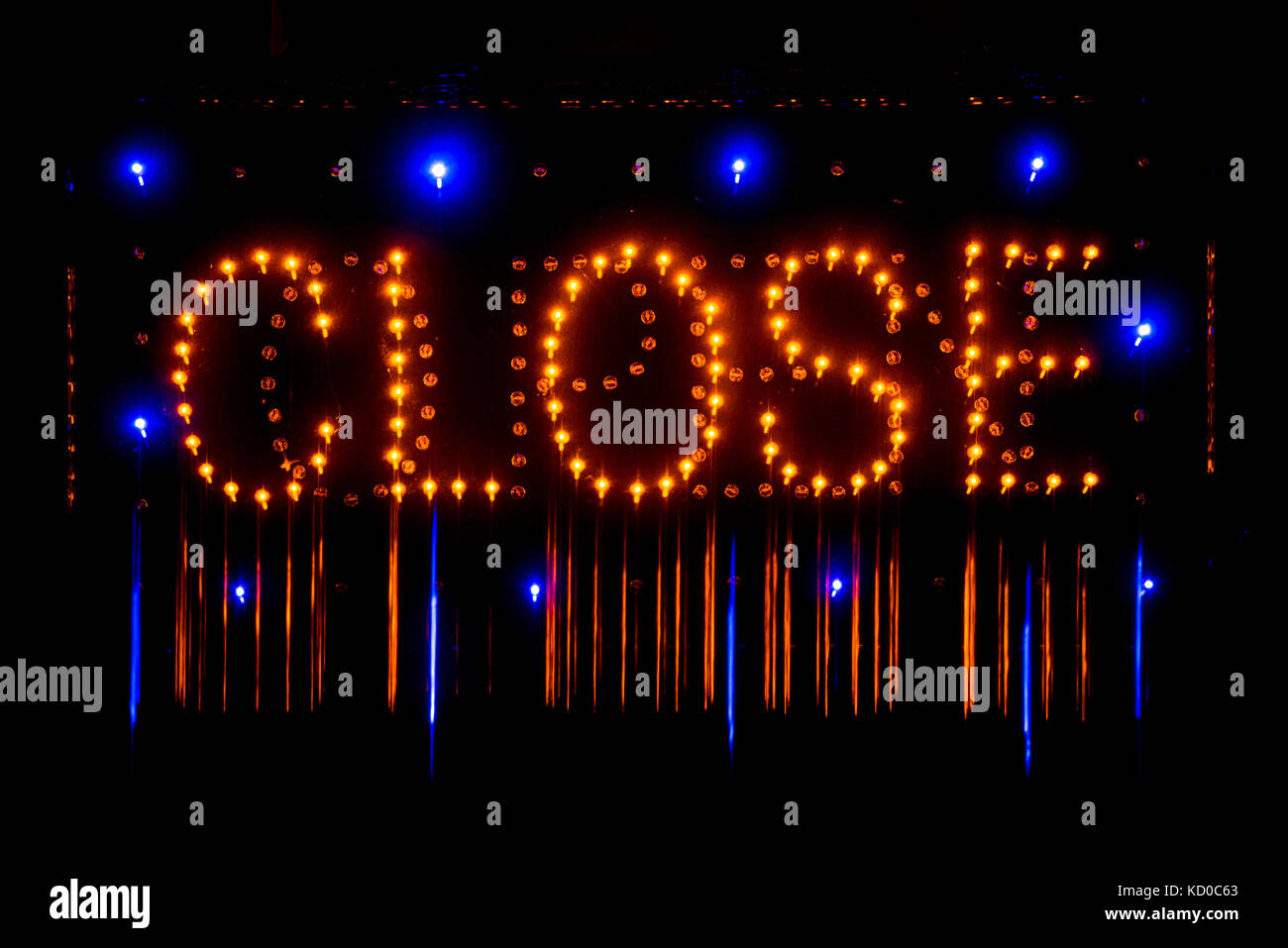 Close LED sign Stock Photo - Alamy