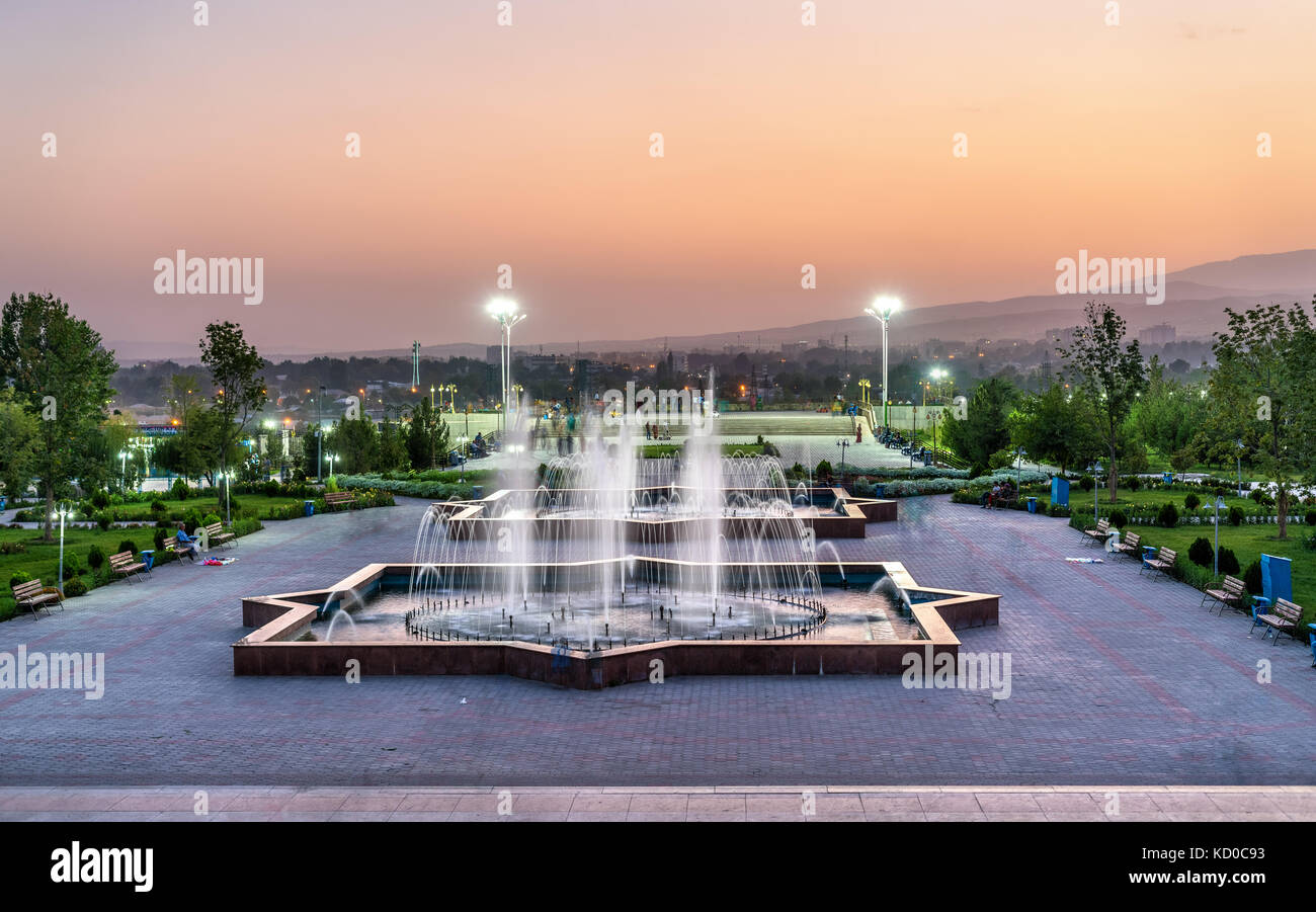 Park in the city centre of Dushanbe, the Capital of Tajikistan Stock ...