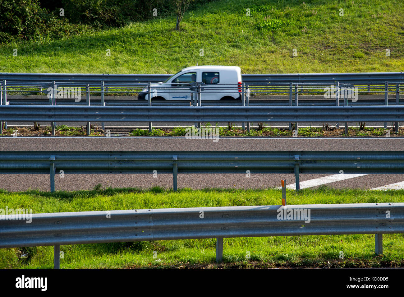 Autostrada Alpe-Adria A23 in Treppo Grande, Udine, Italy. 25 August ...