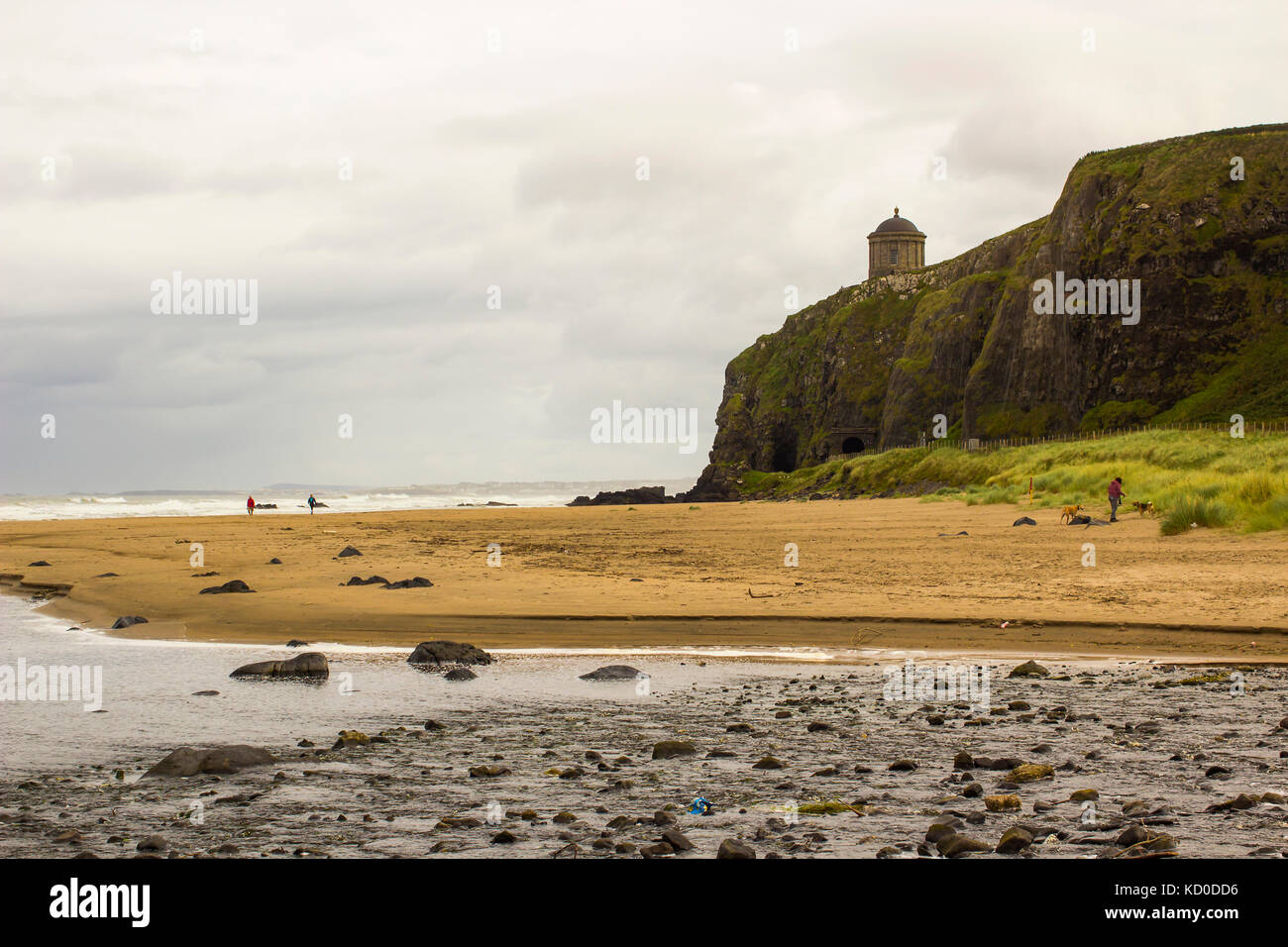 A view across Downhill beach in County Londonderry in Northern Ireland ...