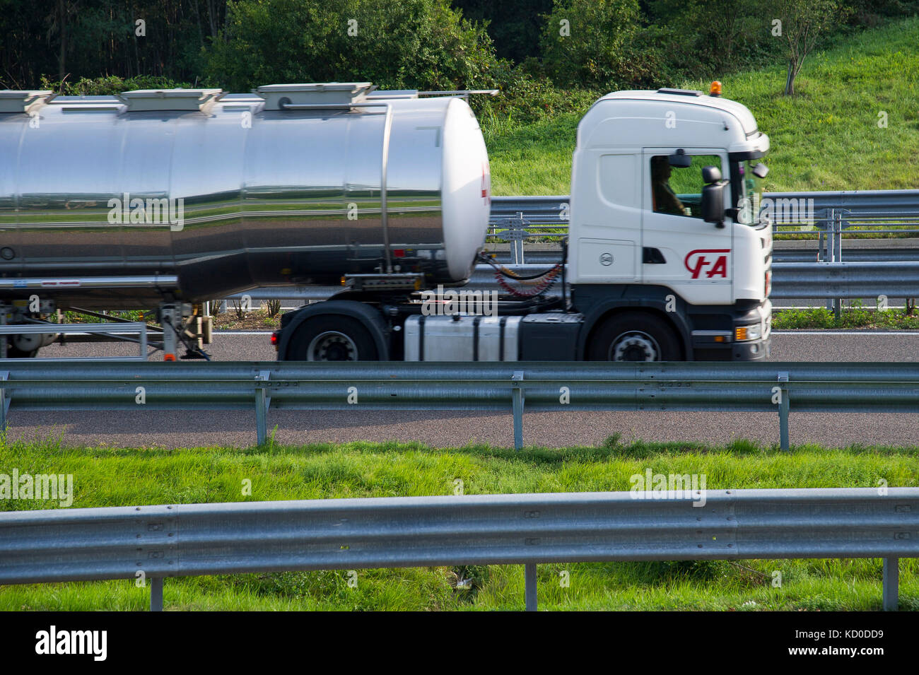 Autostrada Alpe-Adria A23 in Treppo Grande, Udine, Italy. 25 August ...