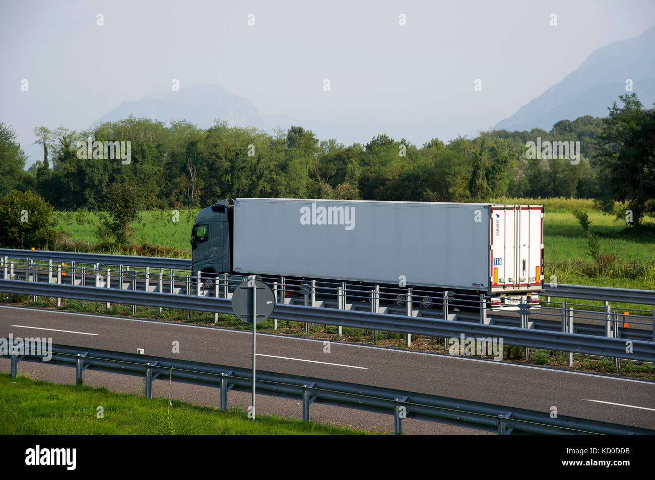 Autostrada Alpe-Adria A23 in Treppo Grande, Udine, Italy. 25 August ...