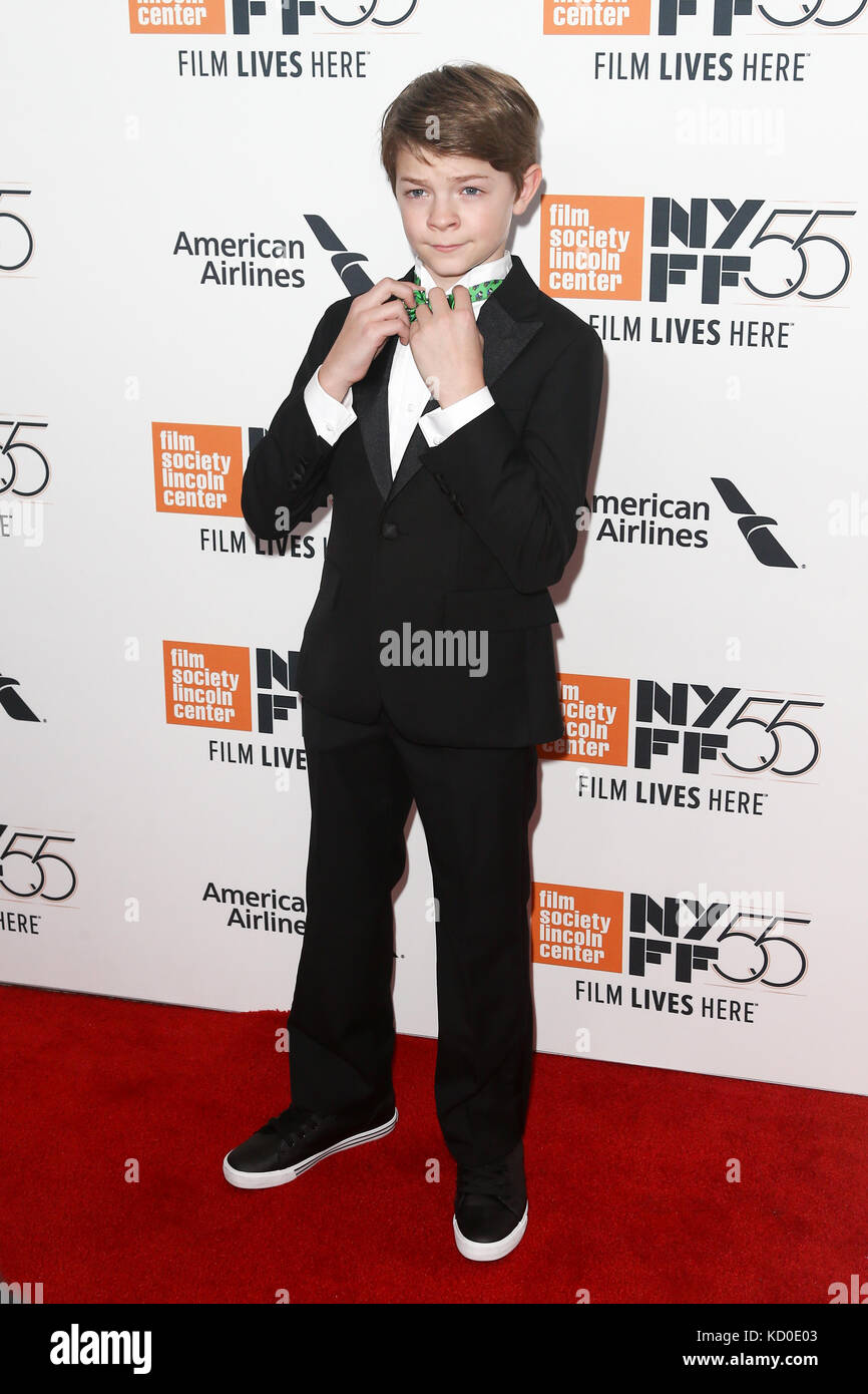 NEW YORK-OCT 07: Actor Oakes Fegley attends the "Wonderstruck" premiere ...