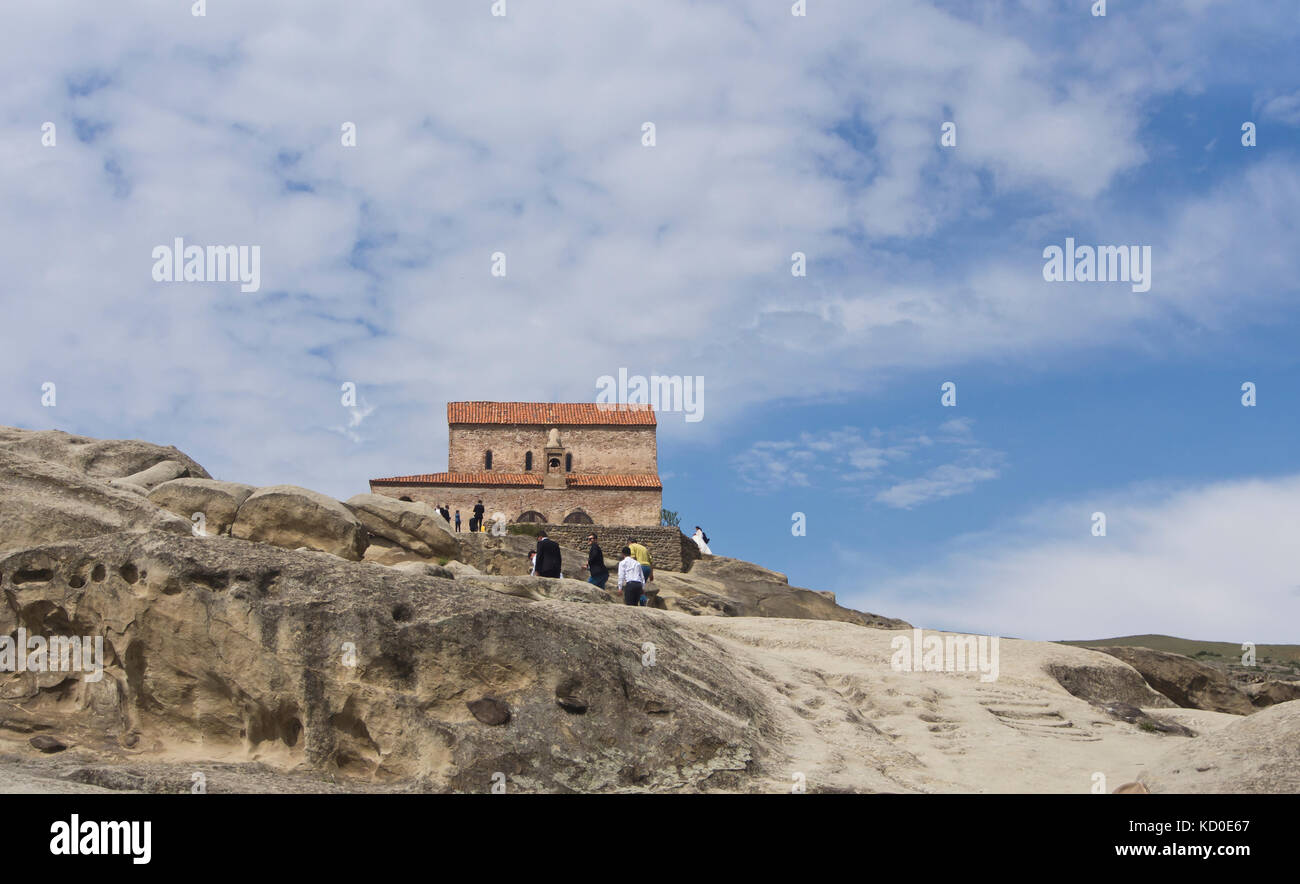 Christian basilika above the Uplistsikhe cave complex archaeological ...