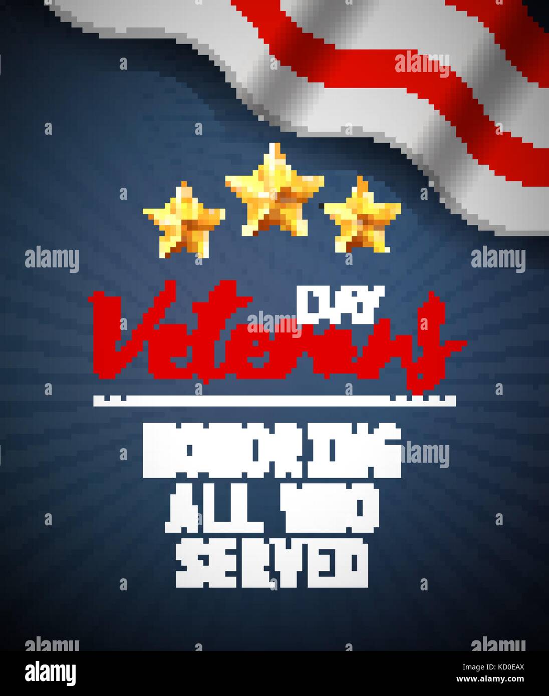 Veterans day greeting card design in vintage style. Vector Stock Vector ...
